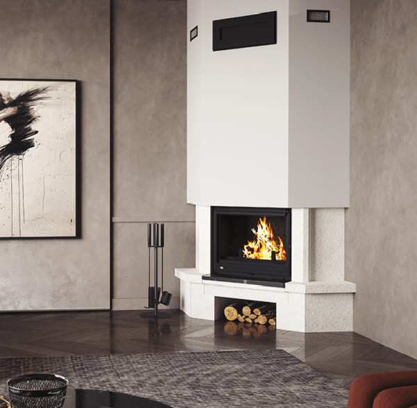 CHEMINÉES d'angle - POÊLE À BOIS, GRANULÉS, CHEMINÉE, FOYER, INSERT